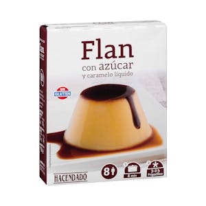 Preparado en polvo flan Hacendado - Caja 190 g (Mercadona): Precios y ...